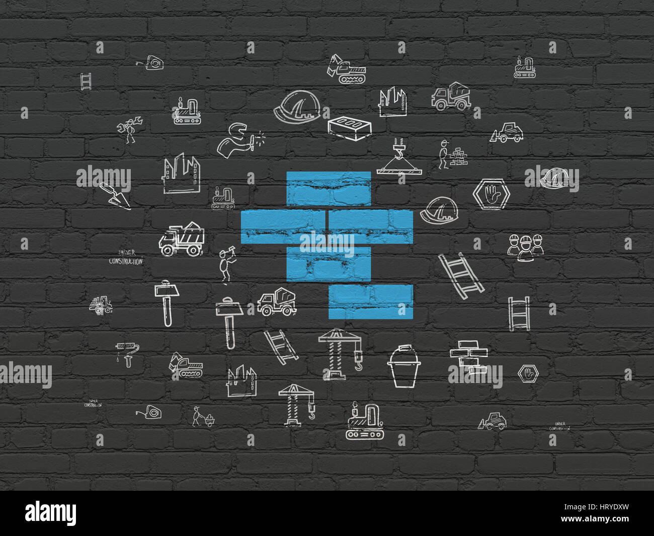 Building construction concept: Bricks on wall background Stock Photo ...