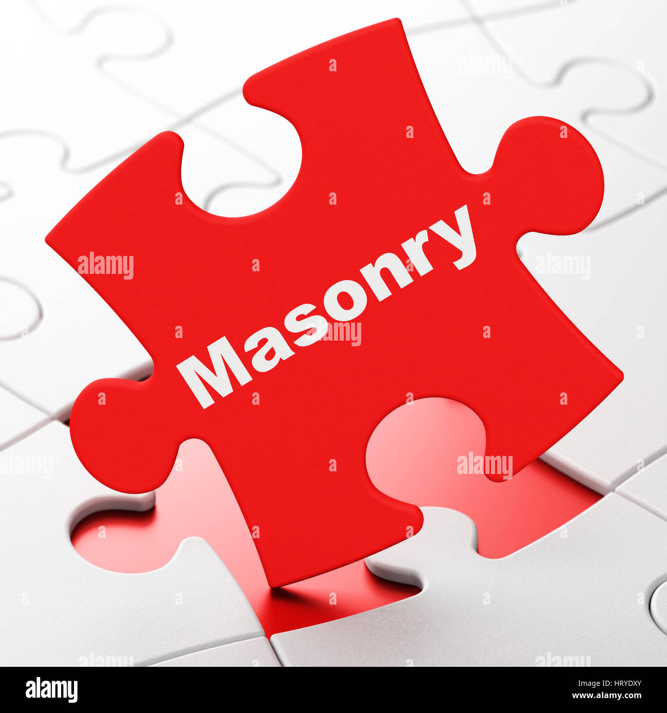 Building construction concept: Masonry on puzzle background Stock Photo ...