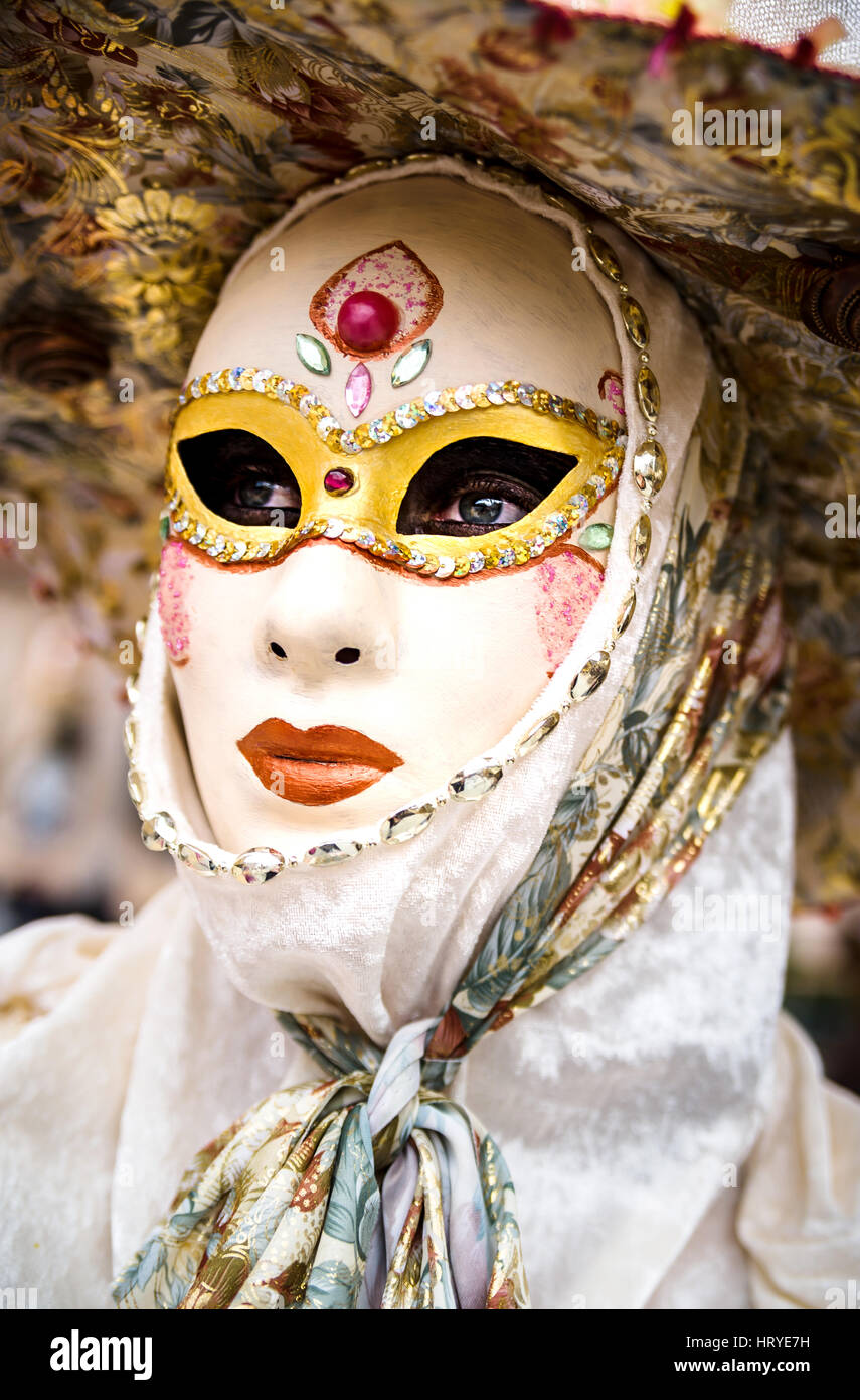 Editorial, 4 March 2017: Rosheim, France: Venetian Carnival Mask - most ...