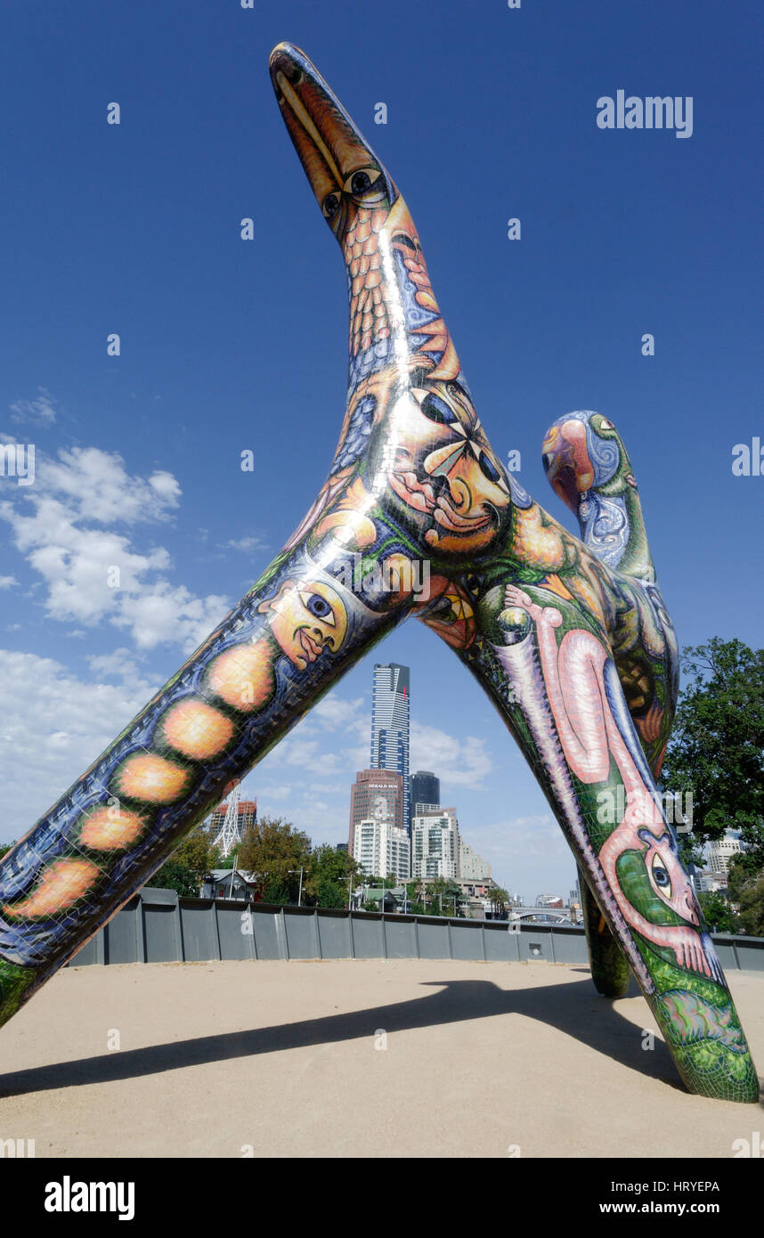 The sculpture Angel by Deborah Halpern at Birrarung Marr park in ...