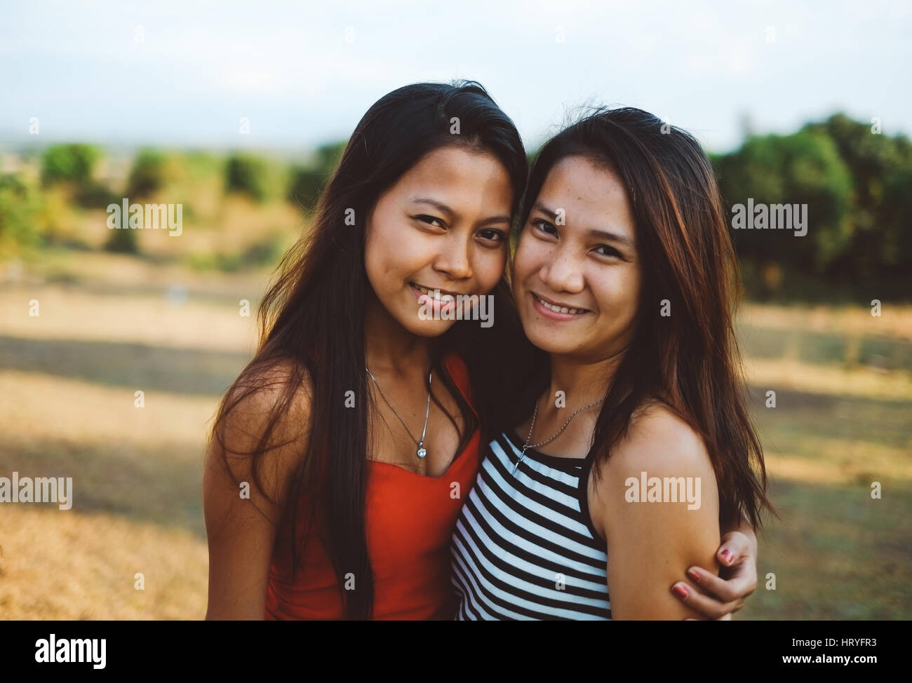 Happy Asian people friendship Stock Photo - Alamy