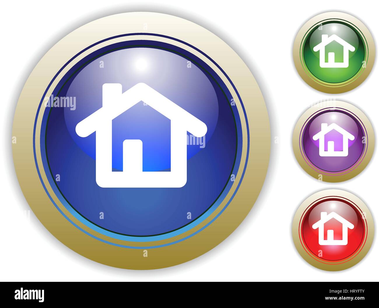 Push button house Stock Vector Images - Alamy