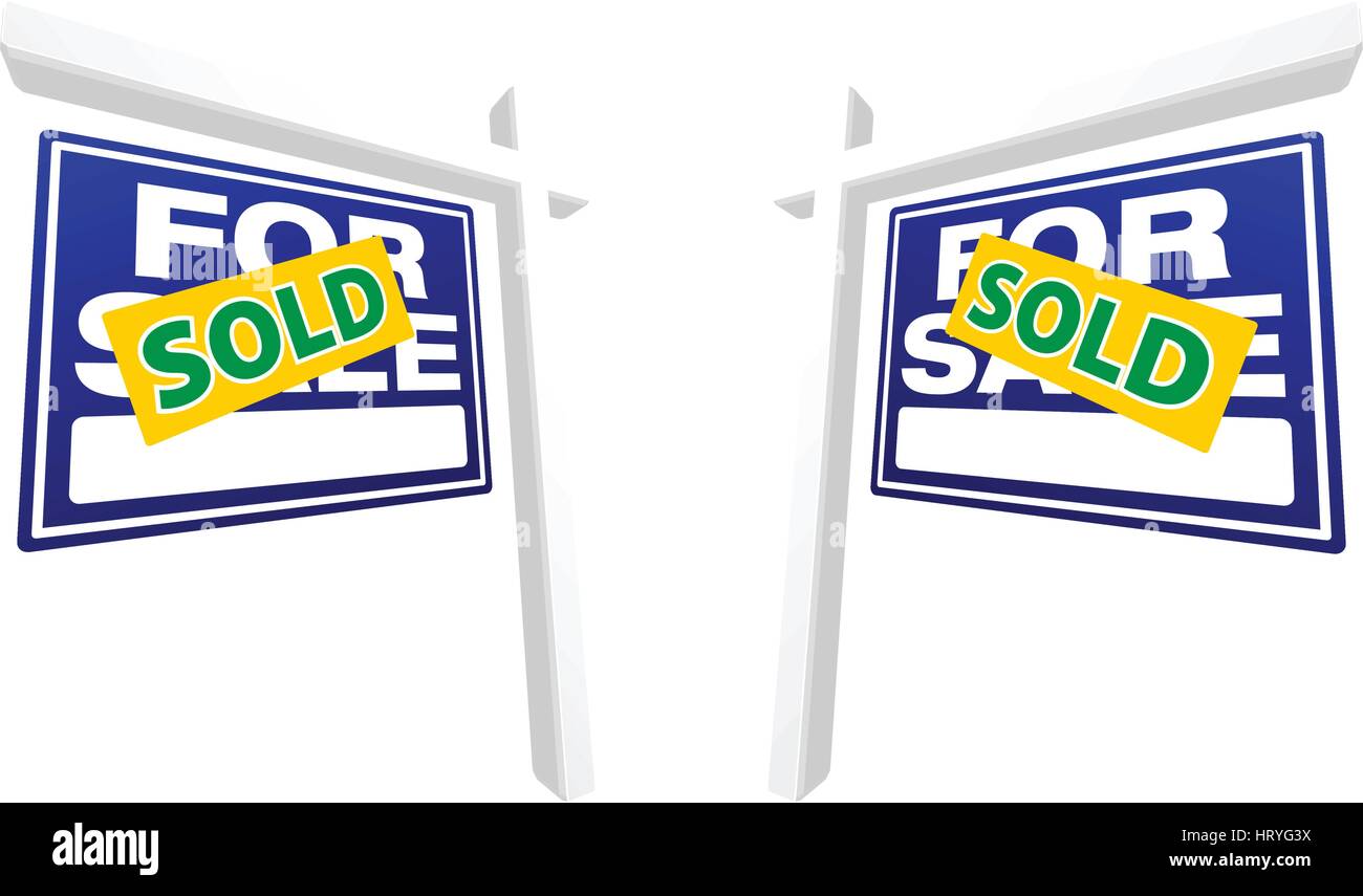 Sold signage Stock Vector Images - Alamy
