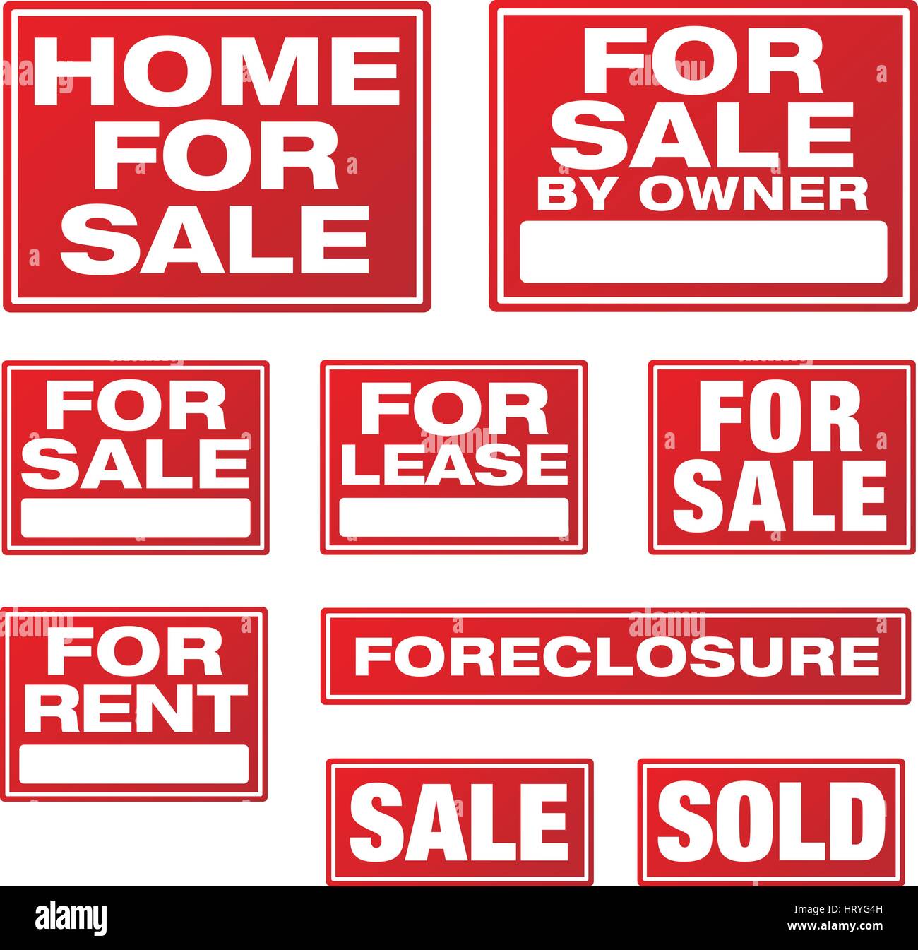 Sign estate signs Stock Vector Images - Alamy