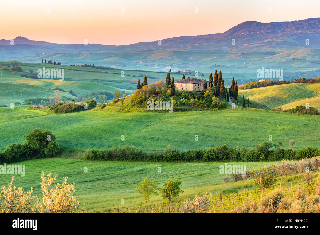 Tuscany at spring Stock Photo - Alamy