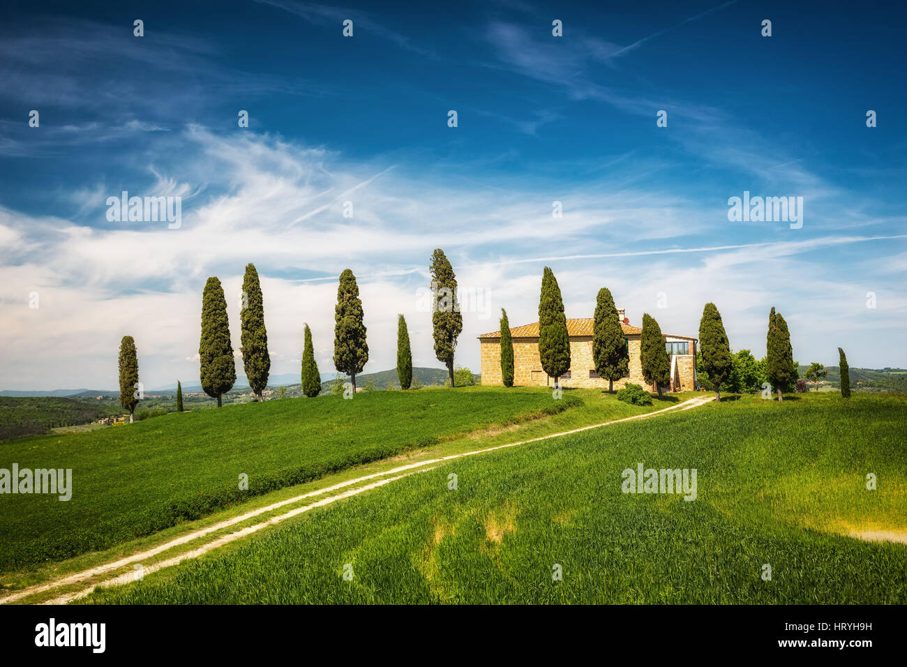 Tuscany spring landscape Stock Photo - Alamy