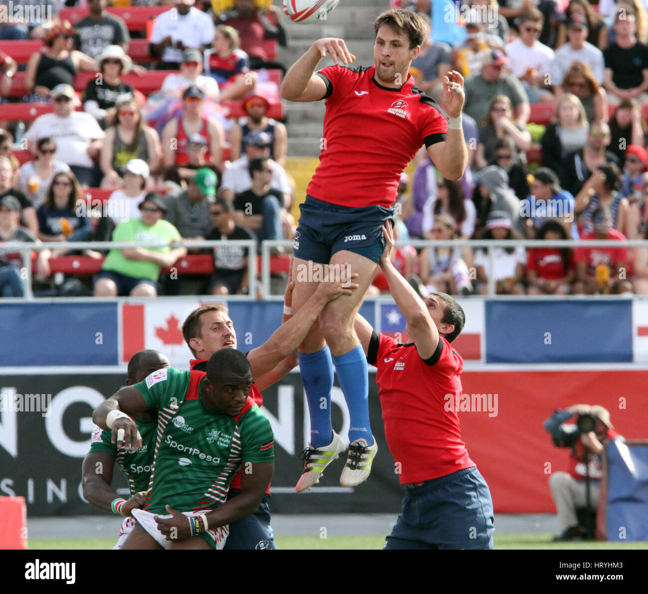 Las Vegas, Nevada, USA. 5th Mar, 2017. Kenyan and Russian Rugby players ...