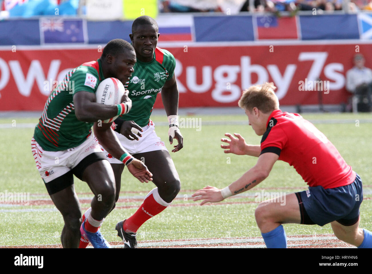 Las Vegas, Nevada, USA. 5th Mar, 2017. Kenyans Leonard Mugaisi and ...