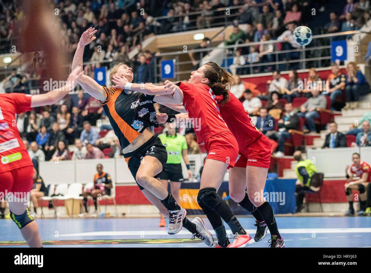 March 3, 2017: Linnea Torstensson #17 of CSM Bucharest during the Woman ...