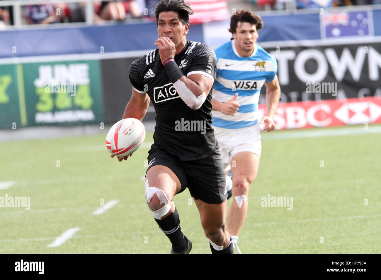 Las Vegas, Nevada, USA. 5th Mar, 2017. New Zealand rugby player Sherwin ...