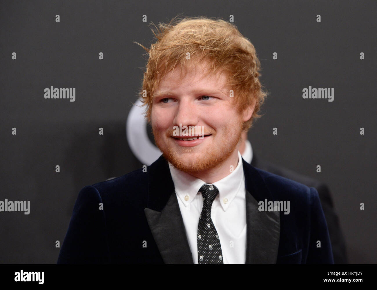 Singer Ed Sheeran arrives at the 52nd Golden Camera film & TV awards ...