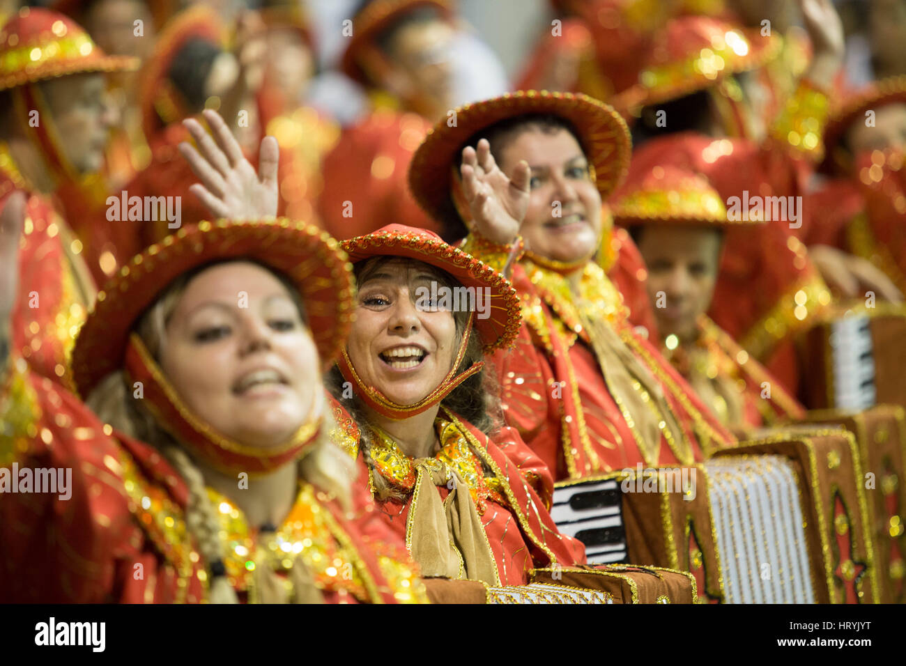 Sao Paulo, Sao Paulo, Brazil. 4th Mar, 2017. Members of Dragoes da Real ...