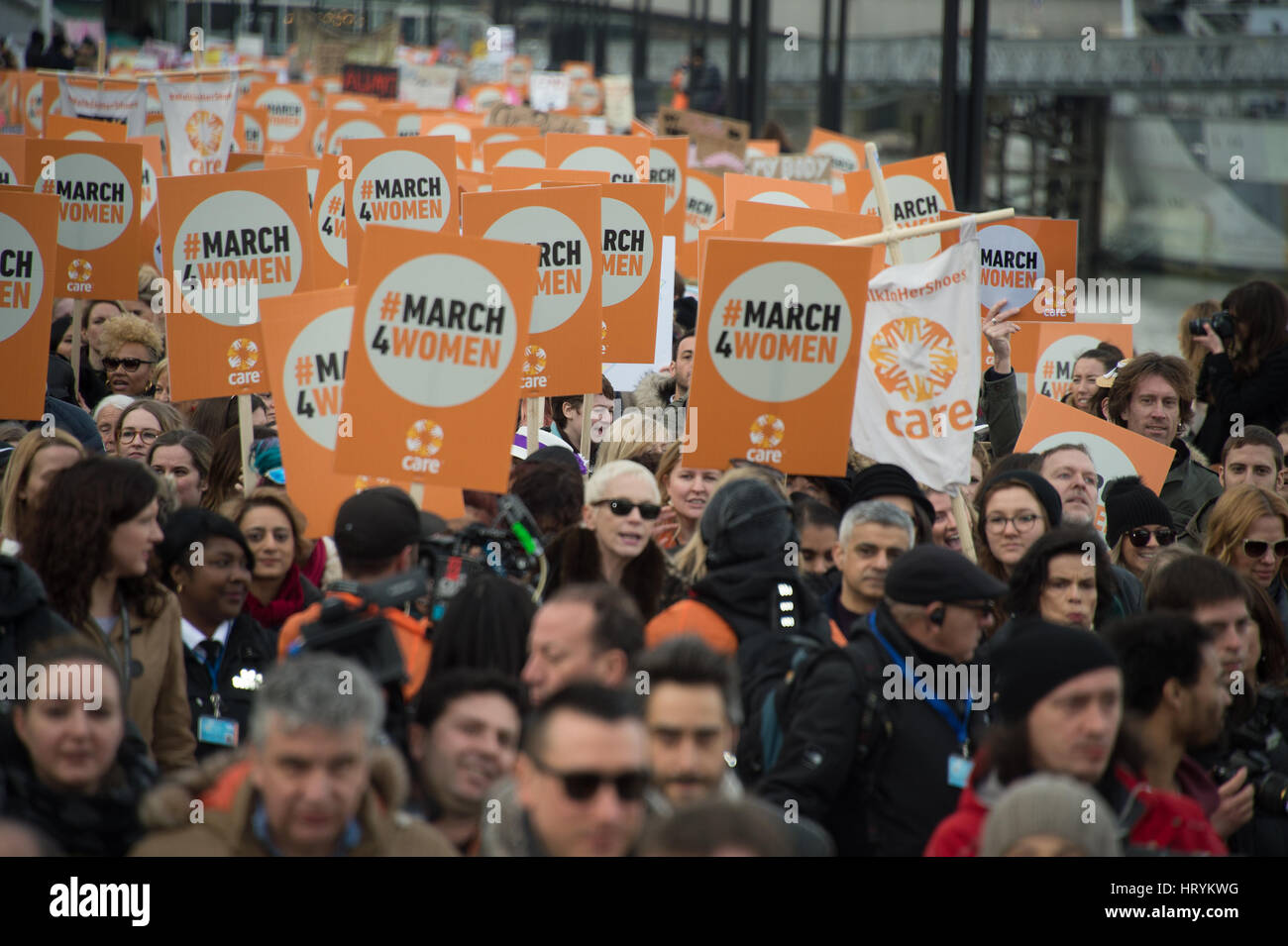London, UK. 05th Mar, 2017. Celebs and the public attend the March 4 ...