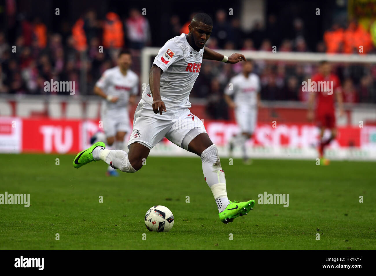 Cologne, Germany. 04th Mar, 2017. Cologne's Anthony Modeste in action ...