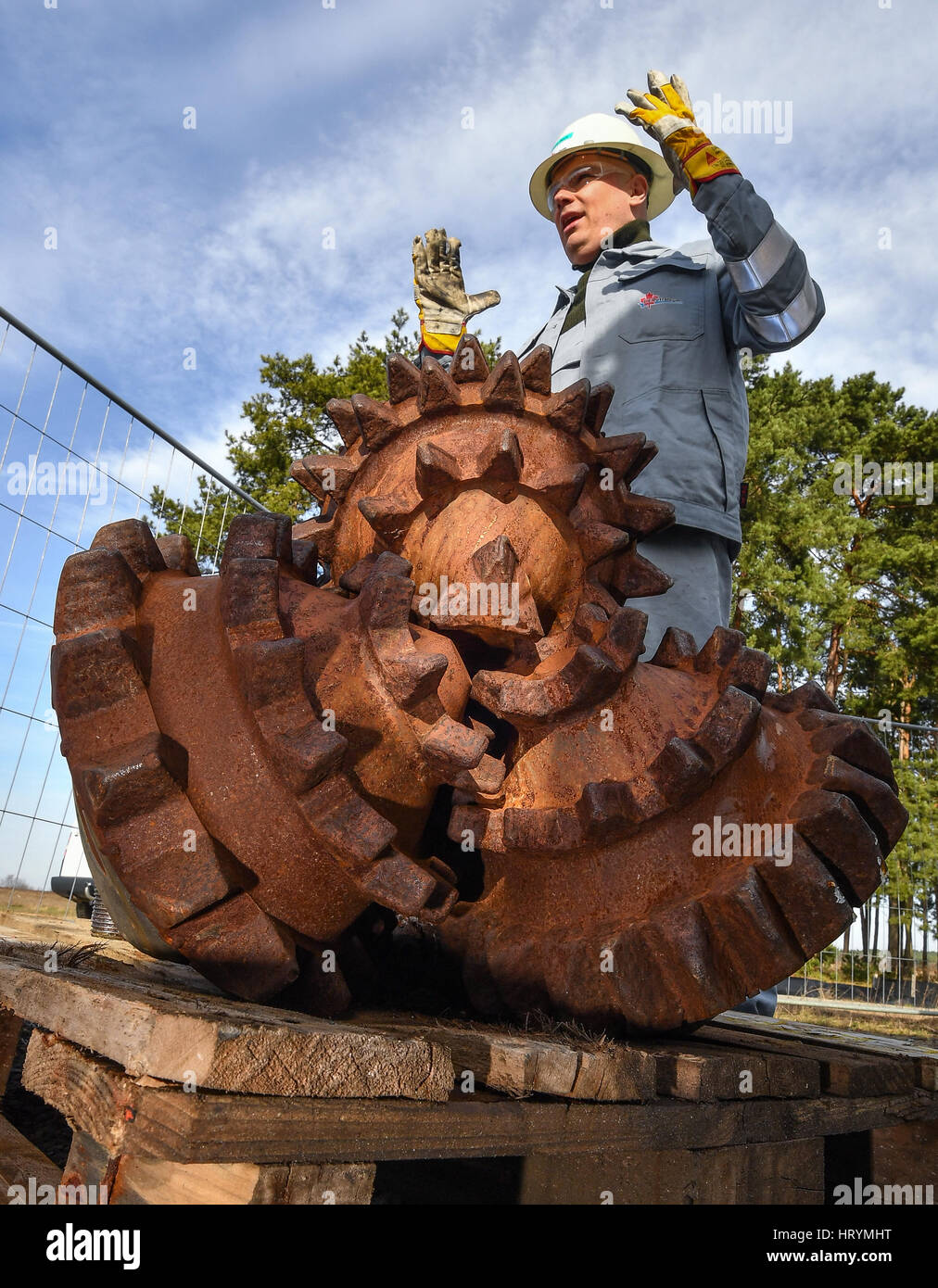 Krugau, Germany. 4th Mar, 2017. Drilling engineer Andre Beck stands in ...