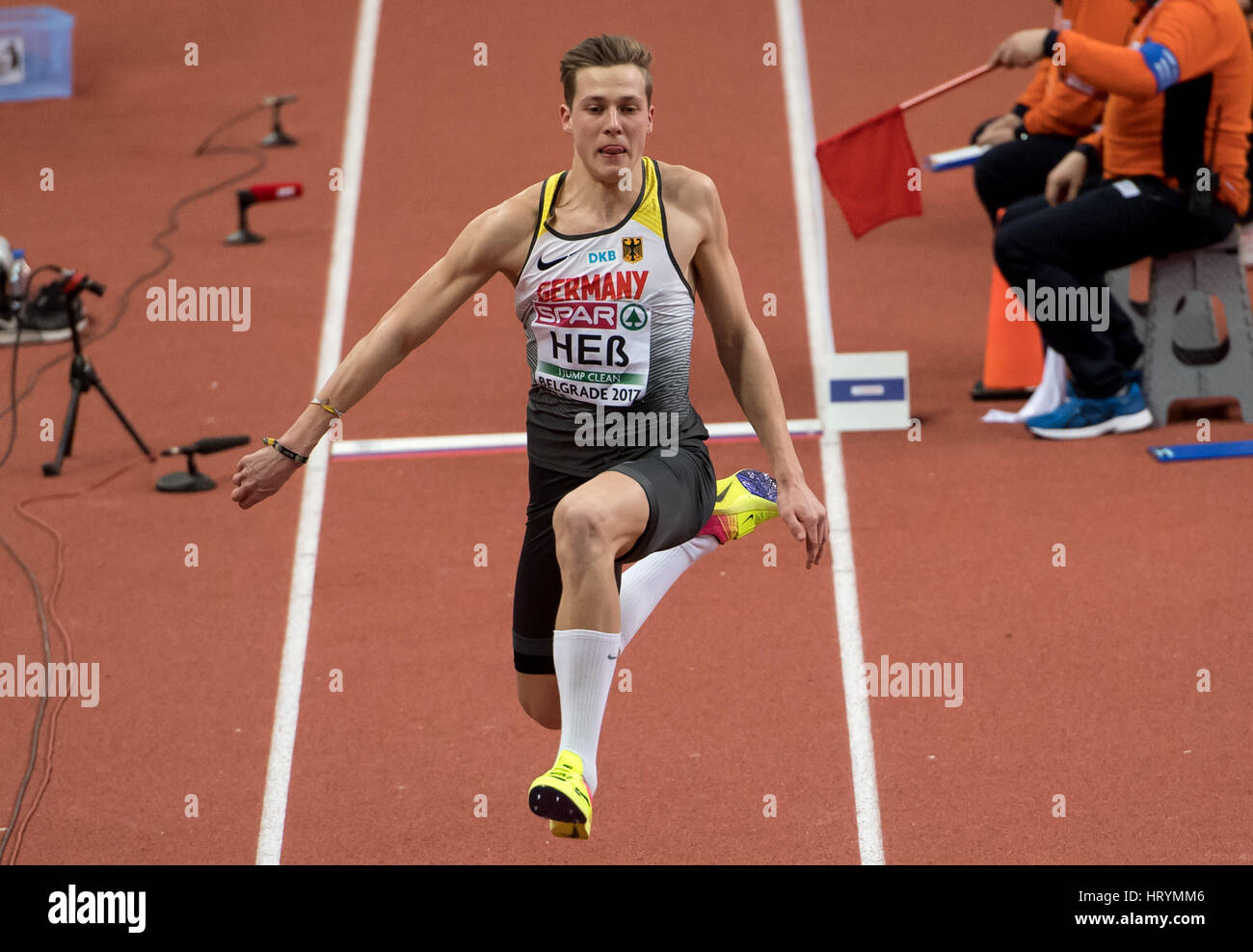Max Hess from Germany in action during the triple jump at the European ...