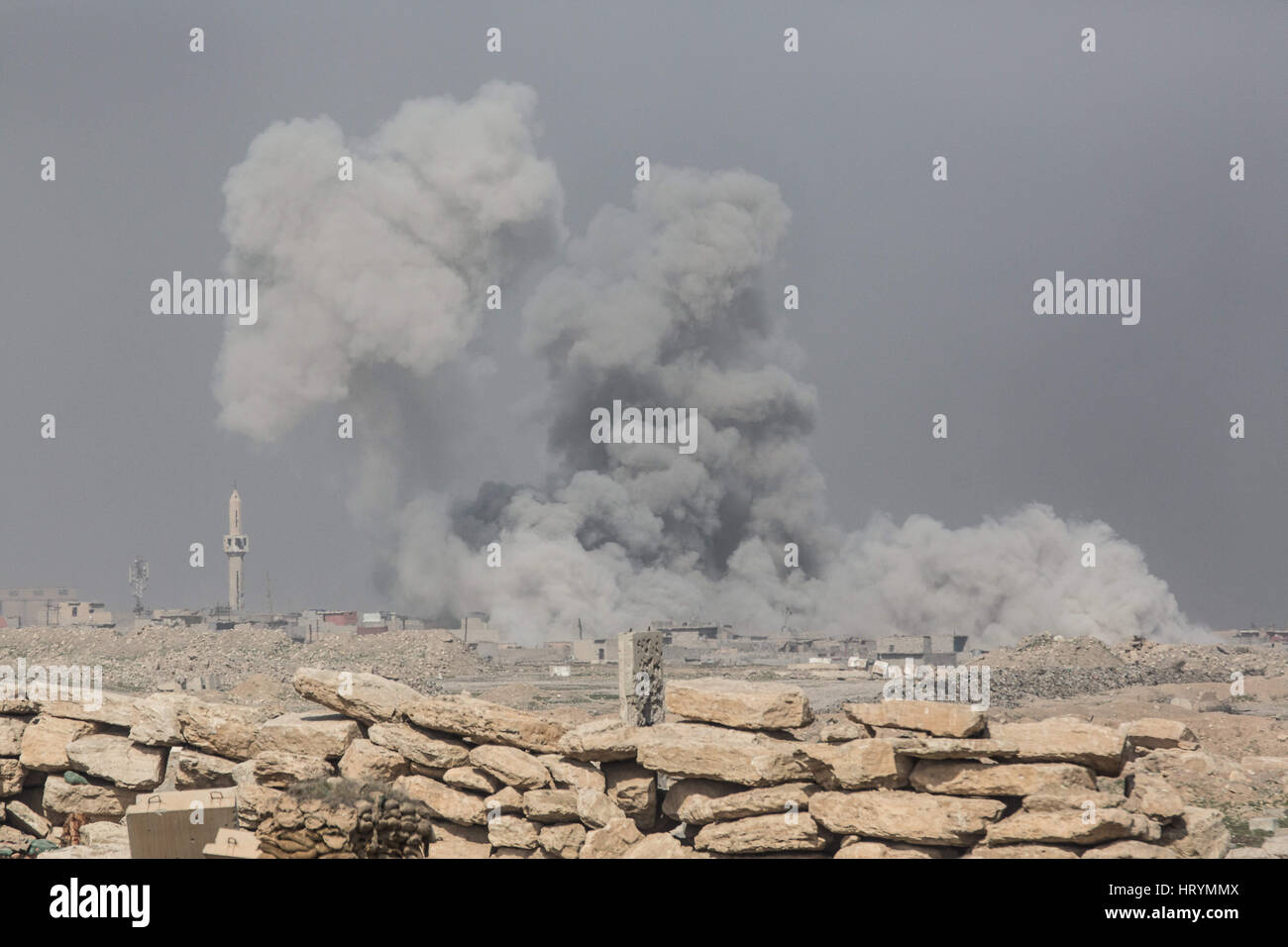 Mosul, Nineveh, Iraq. 1st Mar, 2017. A very large explosion from a ...