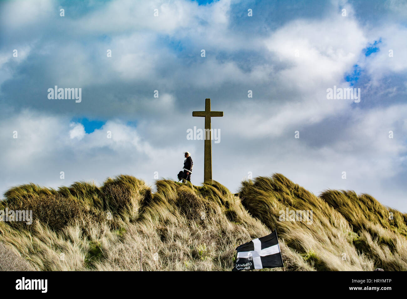 St pirans cross cornwall hi-res stock photography and images - Alamy
