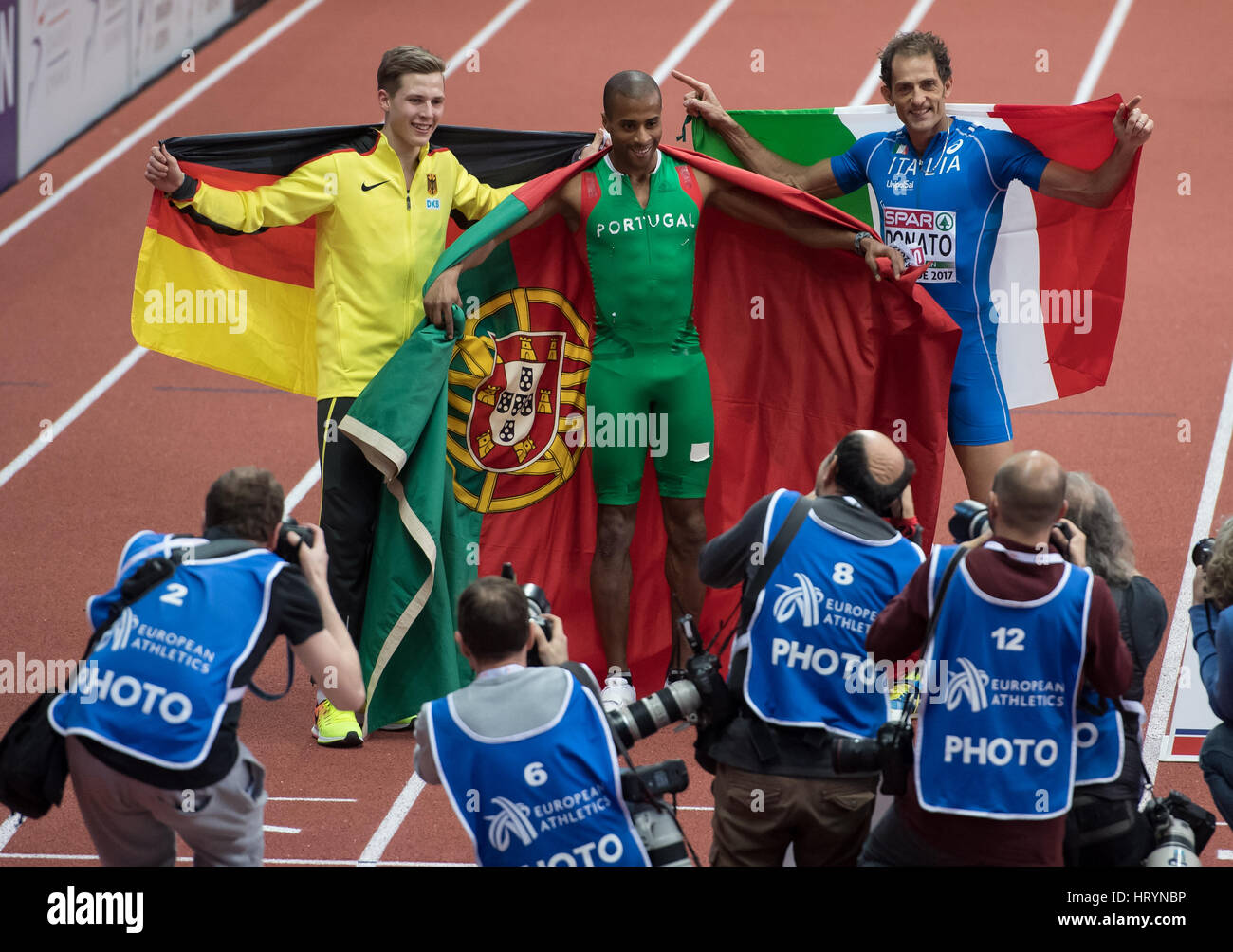 Belgrade, Serbia. 05th Mar, 2017. Max Hess from Germany (l-r), Nelson ...
