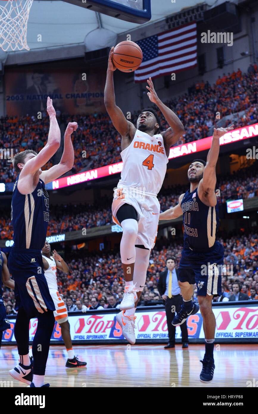 Syracuse, NY, USA. 4th Mar, 2017. Syracuse University guard John Gillon ...