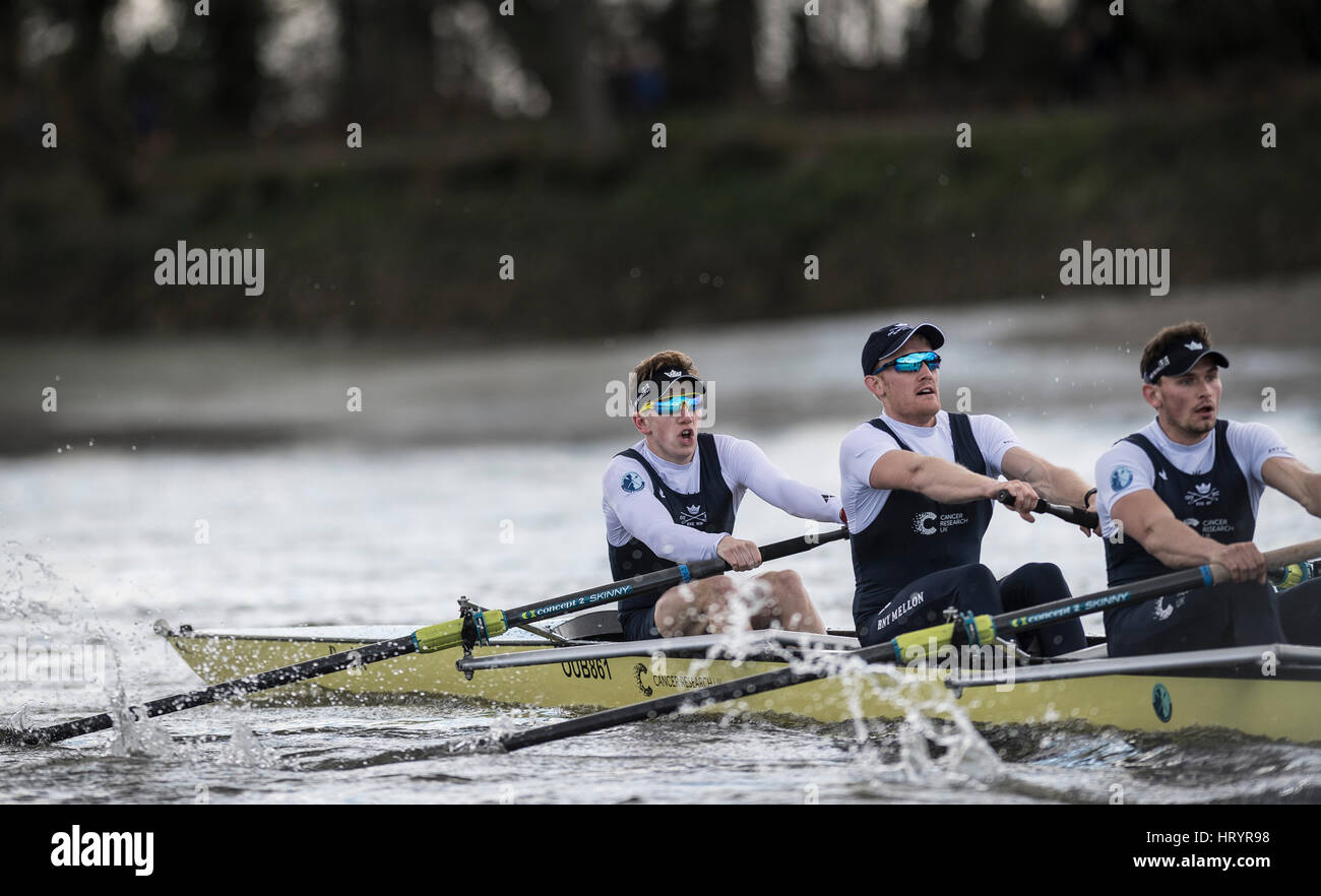 London, UK. 5th Mar, 2017. Boat Race Fixture. Oxford University Boat ...