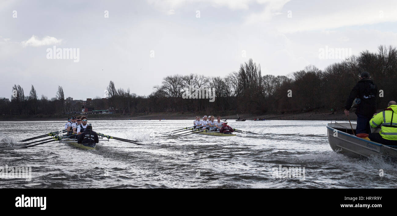 London, UK. 5th Mar, 2017. Boat Race Fixture. Oxford University Boat ...