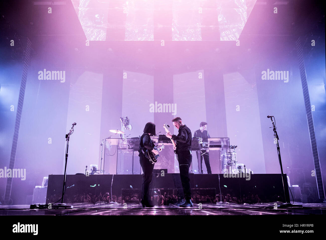 Manchester UK.5th March 2017.The XX perform at The Manchester Apolo ...