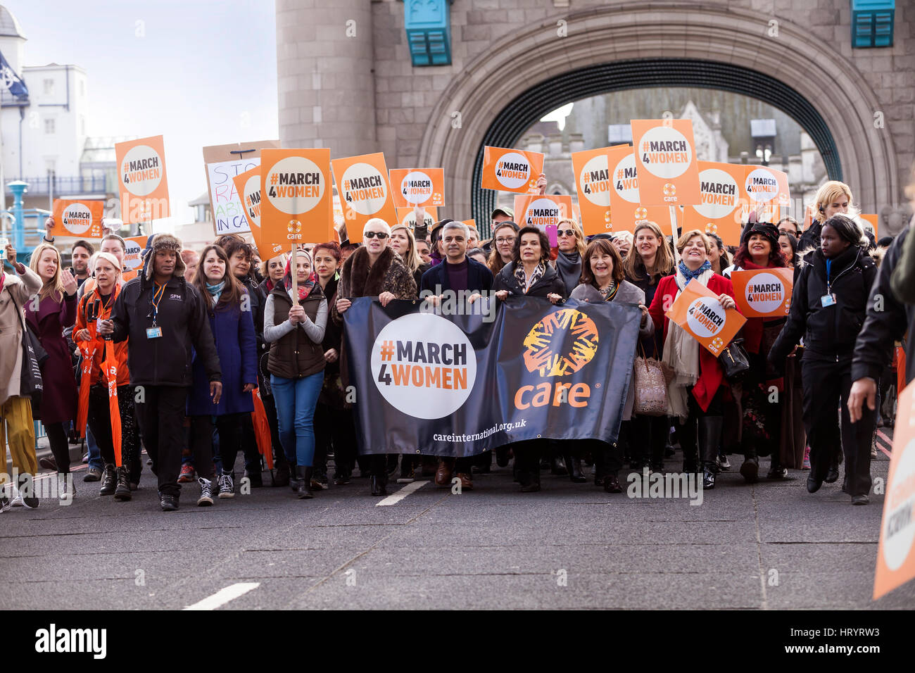 London, United Kingdom - March 5, 2017: International Women's Day March ...
