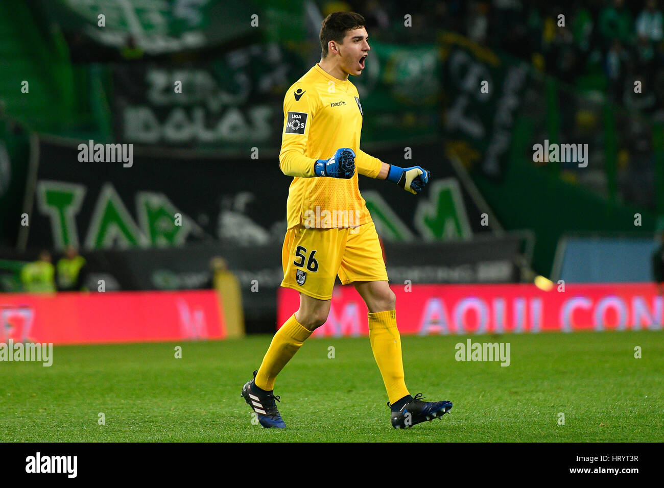 Portugal, Lisbon, Mar. 05, 2017 - FOOTBALL - Miguel, Vitoria goalkepper ...