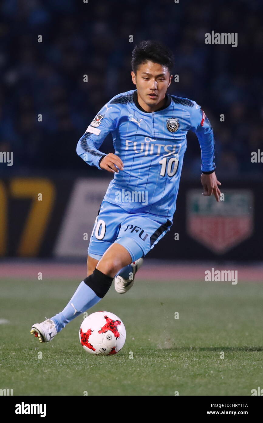Kawasaki Todoroki Stadium, Kanagawa, Japan. 5th Mar, 2017. Ryota Oshima (Frontale), MARCH 5 ...