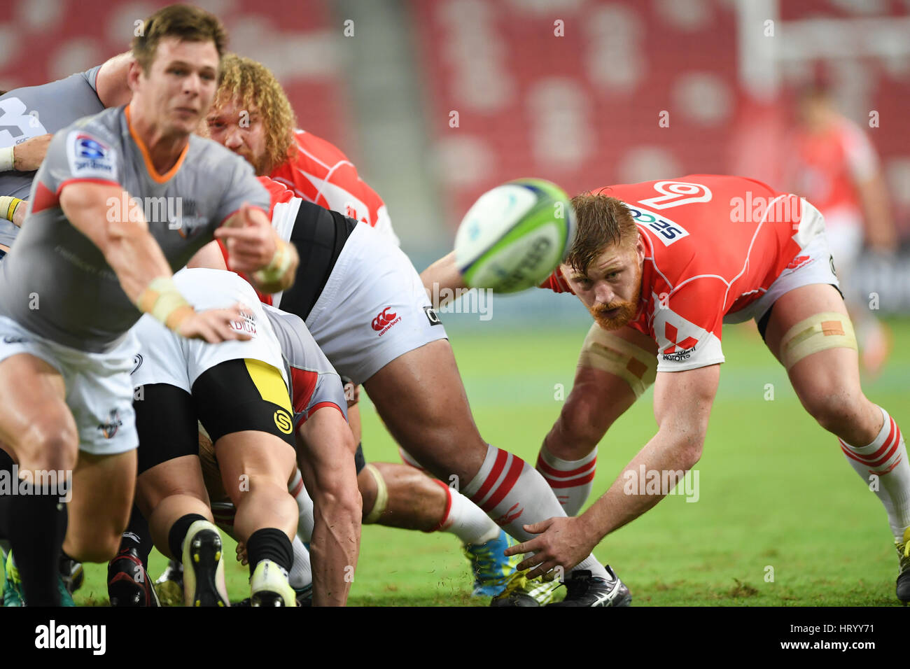 Singapore. 4th Mar, 2017. (L-R) Willem Britz, Edward Quirk (Sunwolves ...