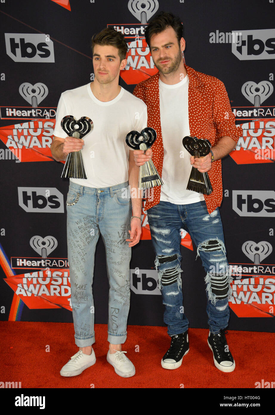 LOS ANGELES, CA. March 05, 2017: The Chainsmokers - Drew Taggart & Alex ...