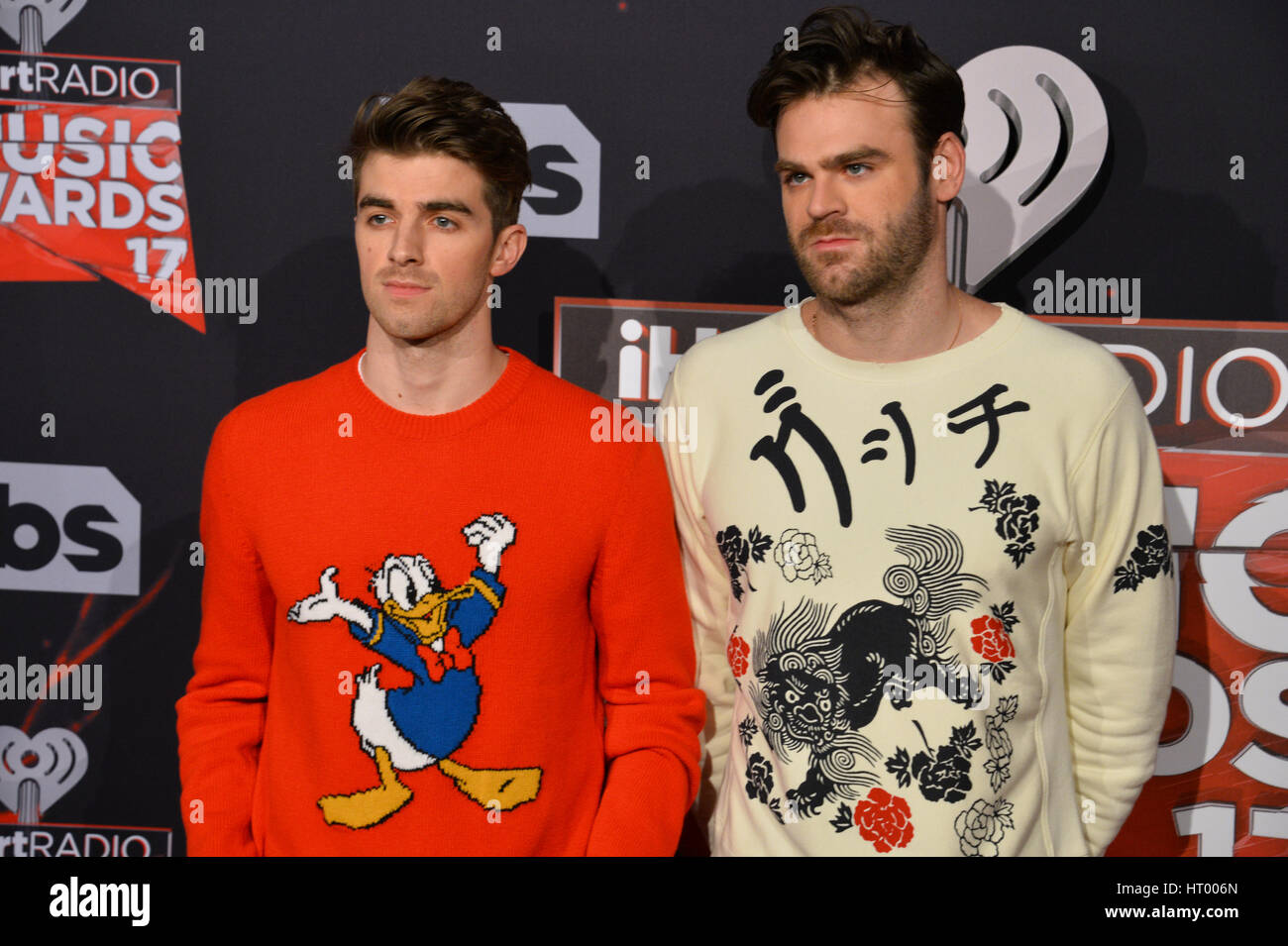 LOS ANGELES, CA. March 05, 2017: The Chainsmokers - Drew Taggart & Alex ...