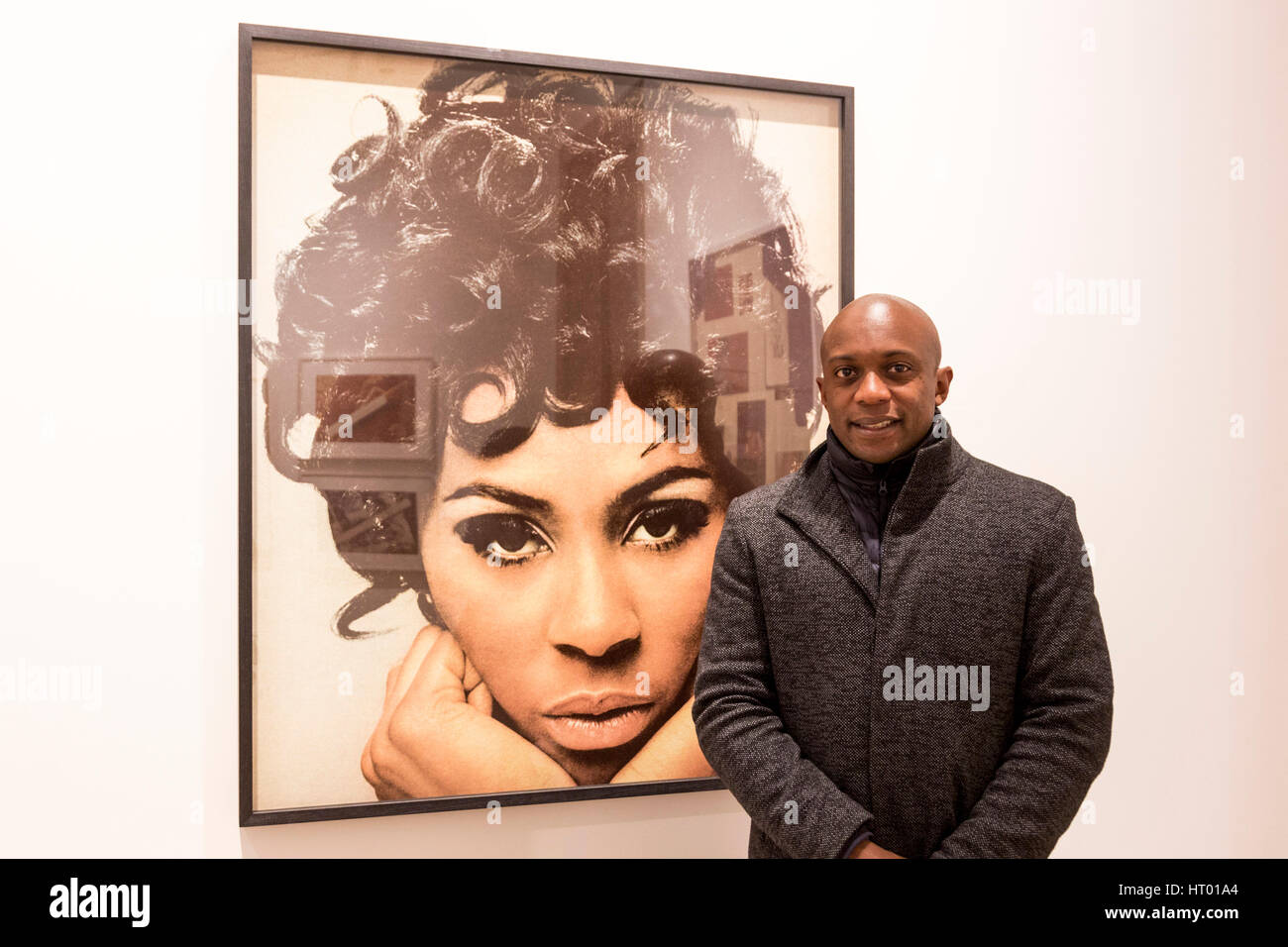 London, UK. 6 March 2017. Artist Hank Willis Thomas poses with his ...