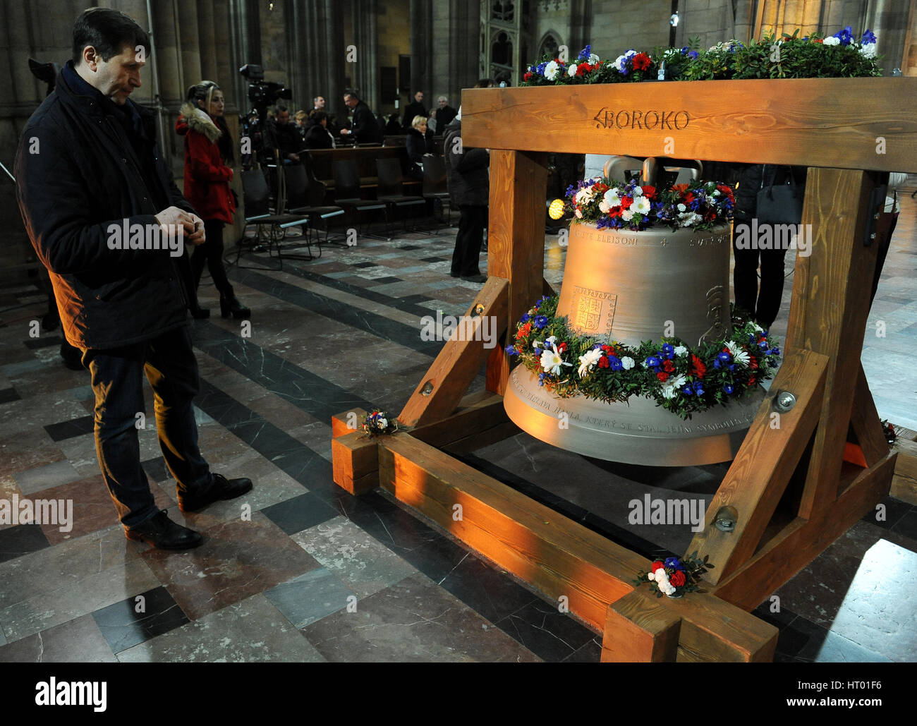 Prague, Czech Republic. 05th Mar, 2017. A crowd of several hundred ...