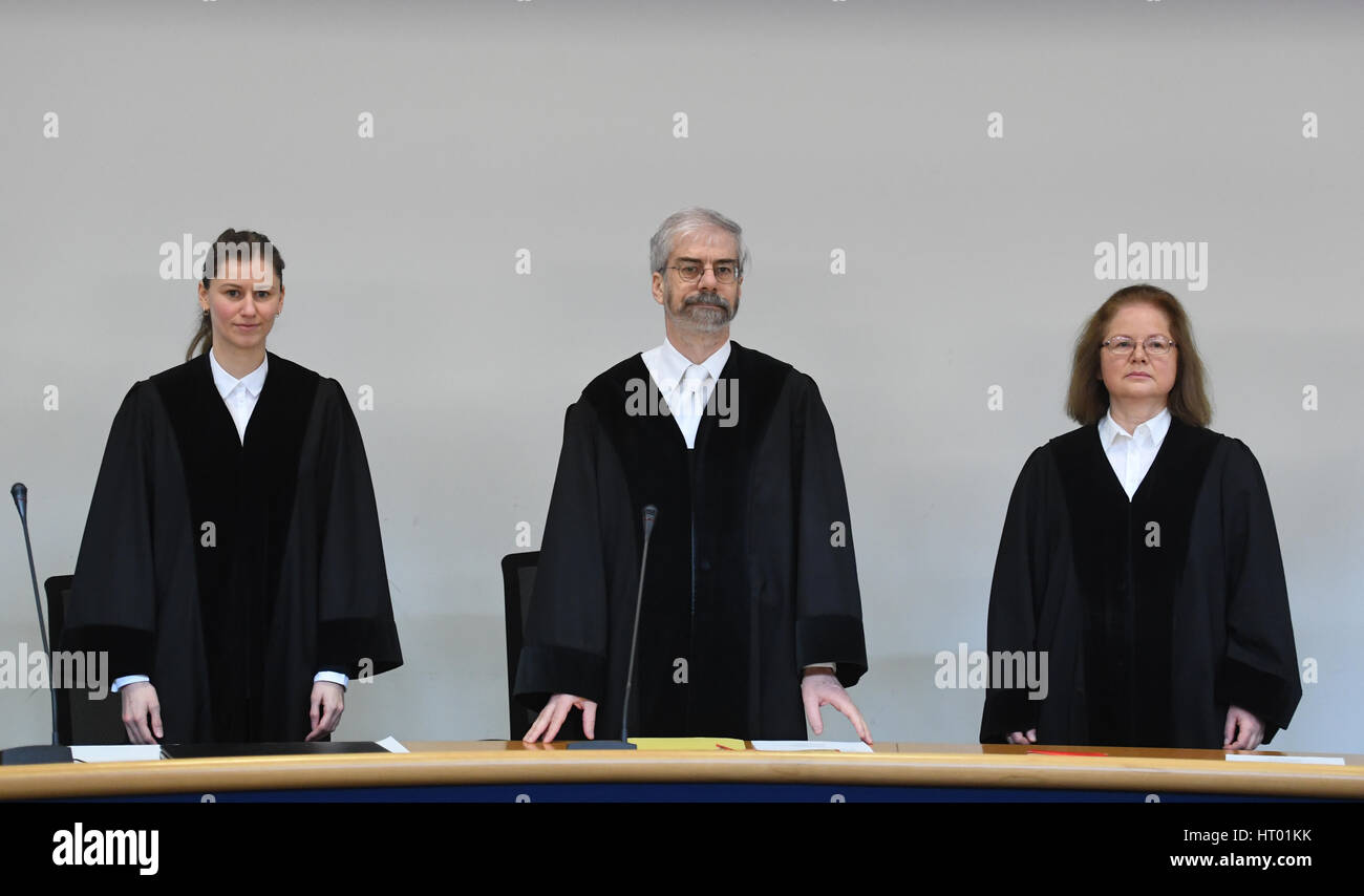 Stuttgart, Germany. 6th Mar, 2017. Presiding judge in the case of the ...