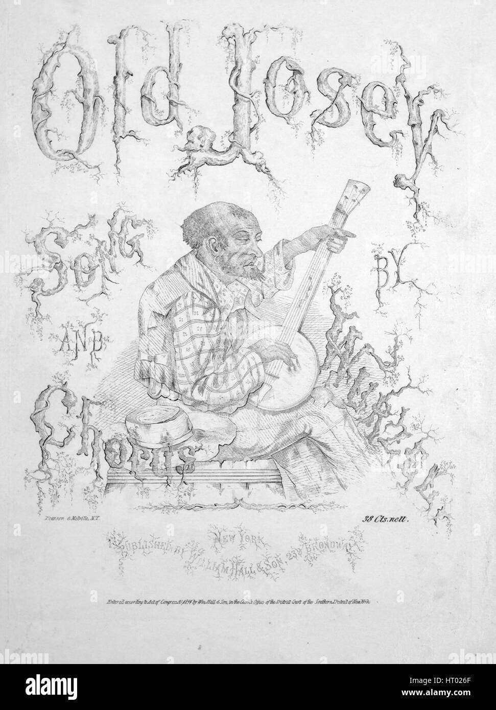 Sheet music cover image of the song 'Old Josey Song and Chorus', with ...