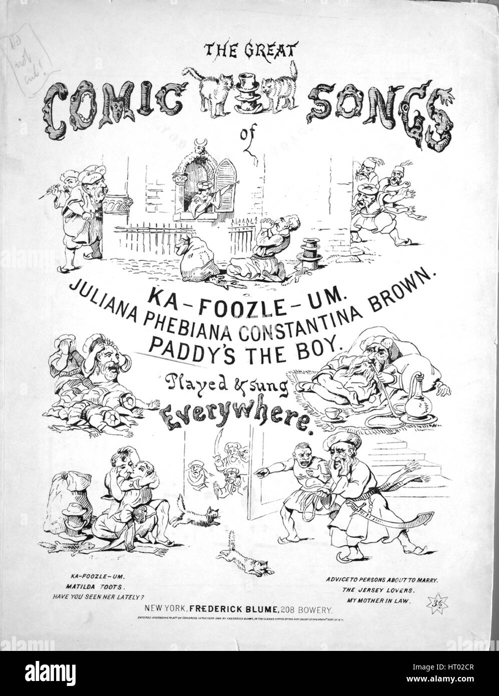 Sheet music cover image of the song 'The Great Comic Songs Paddy's The ...