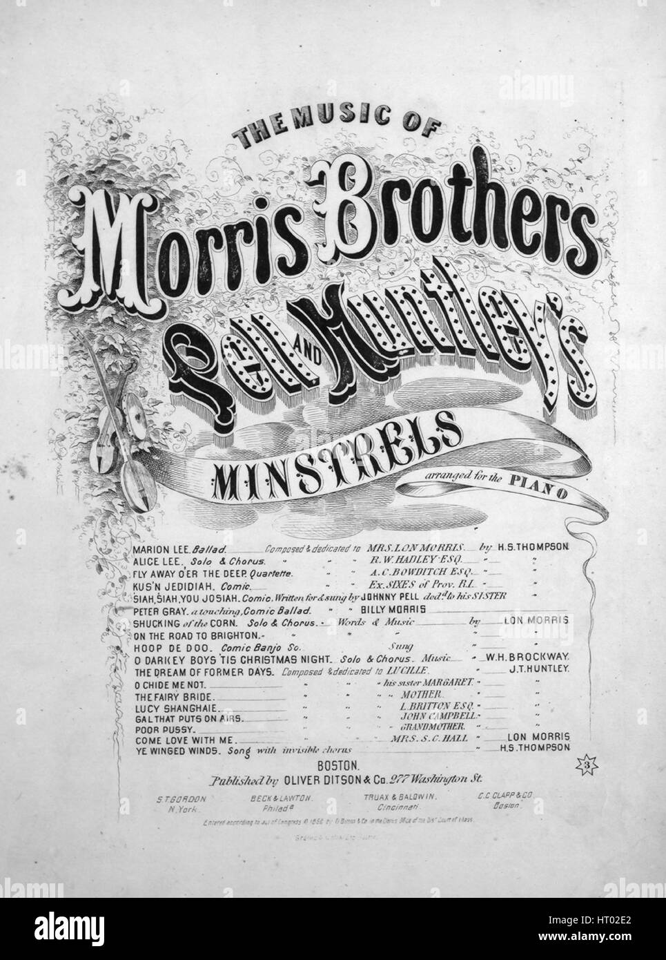 Sheet music cover image of the song 'The Music of Morris Brothers, Pell ...