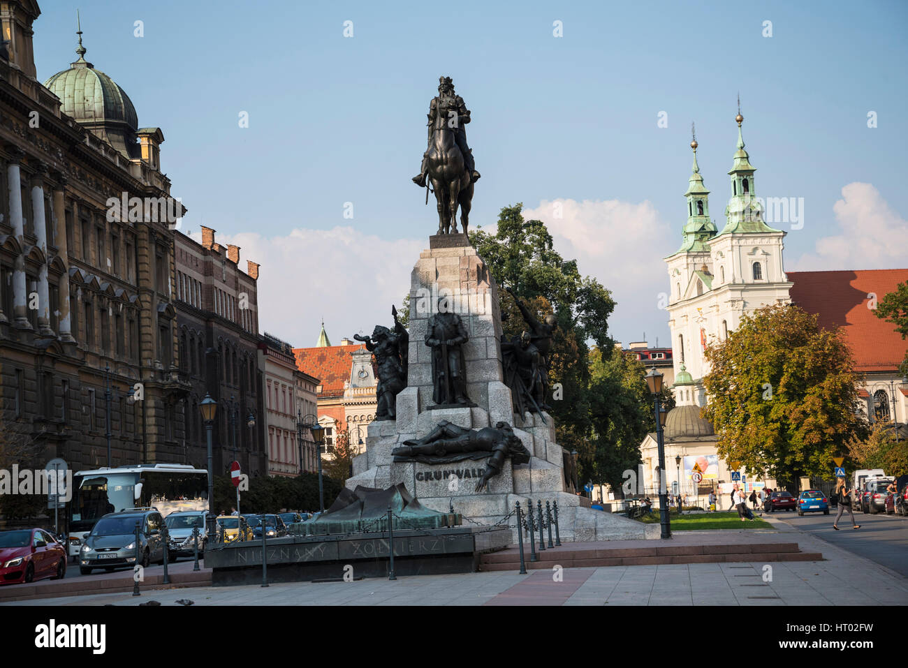 The Memorial of the the Battle of Grunwald in Krakow in Poland Stock ...