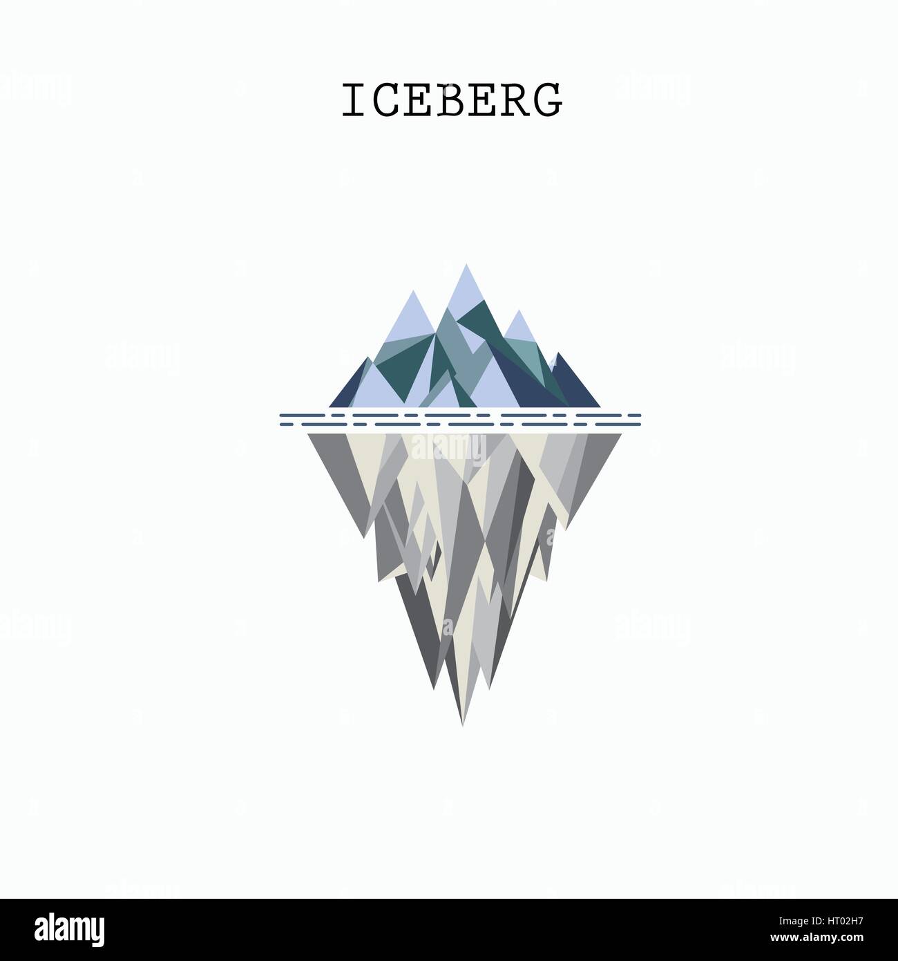 Abstract triangle iceberg vector logo design infographic template.Risk ...