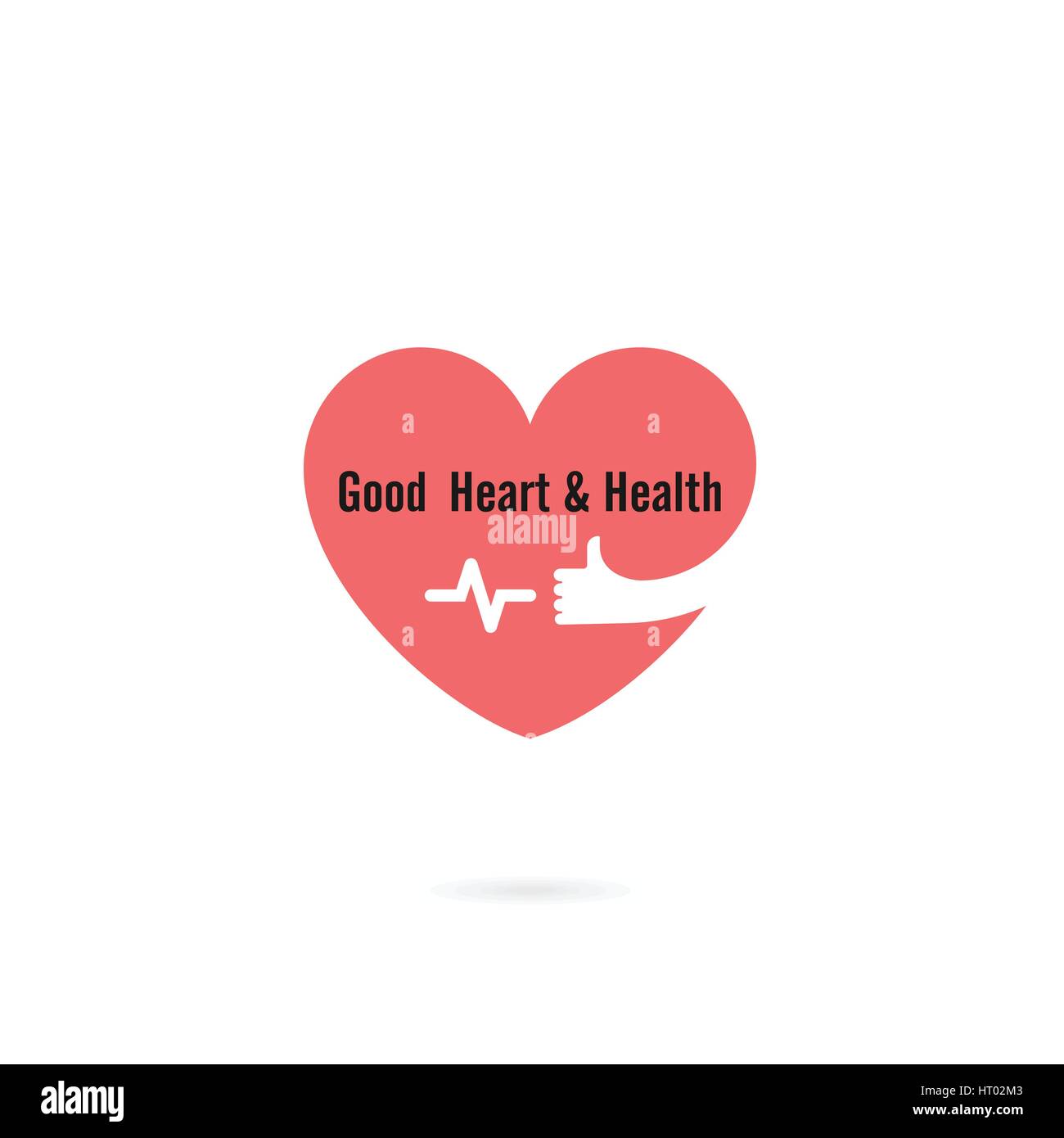 Heart sign and hands icon.Good heart & health concept.Healthcare ...