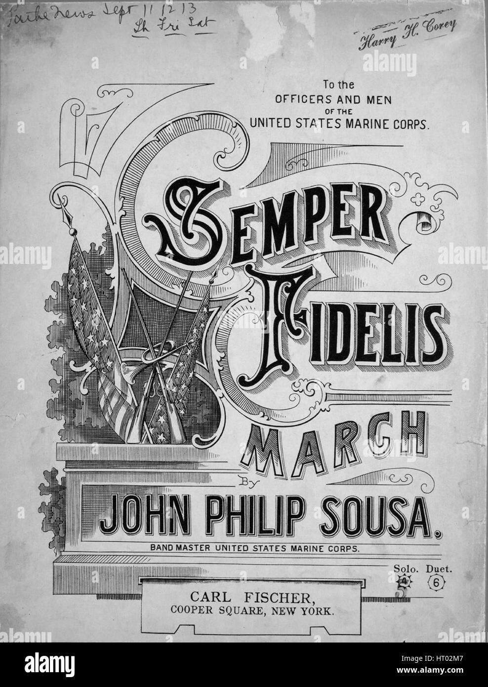 Sheet music cover image of the song 'Semper Fidelis March', with ...