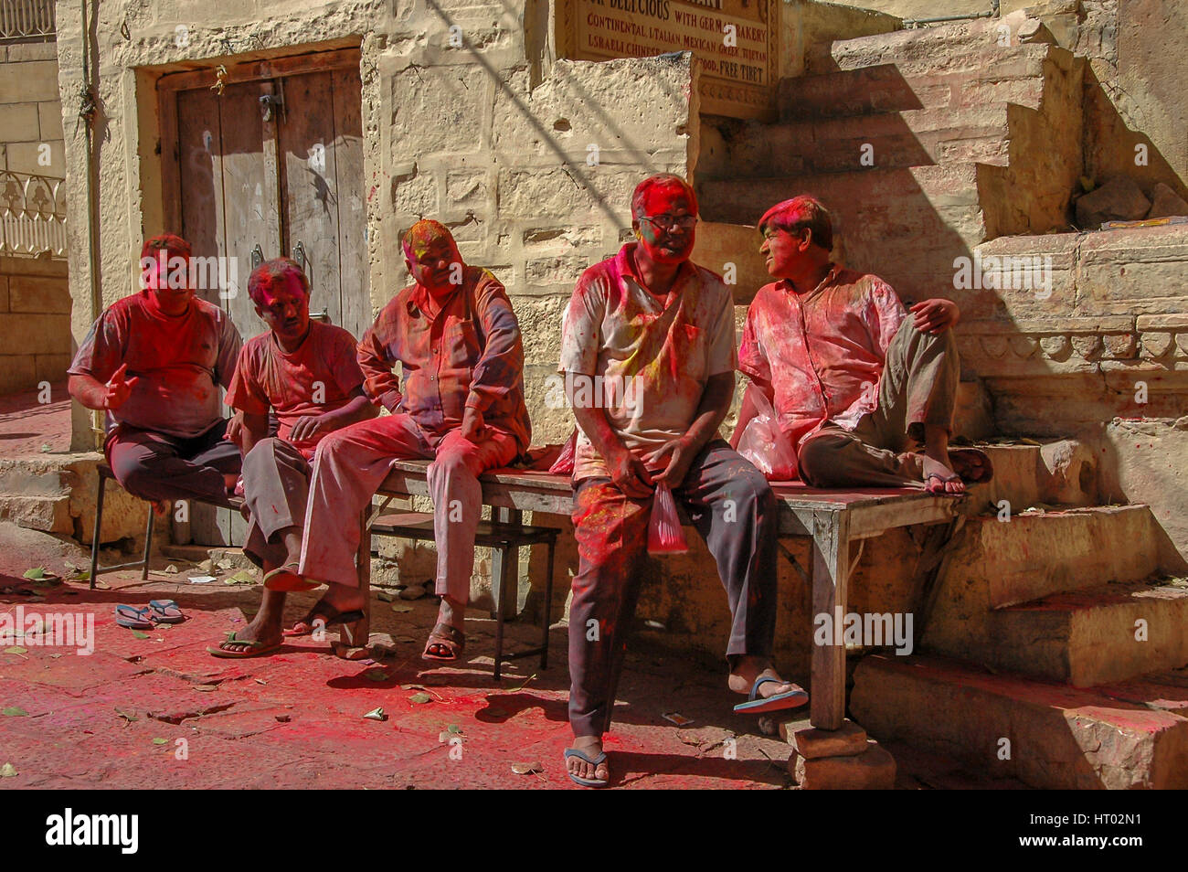 Hindu community celebrates Holi, the festival of coloures Stock Photo ...