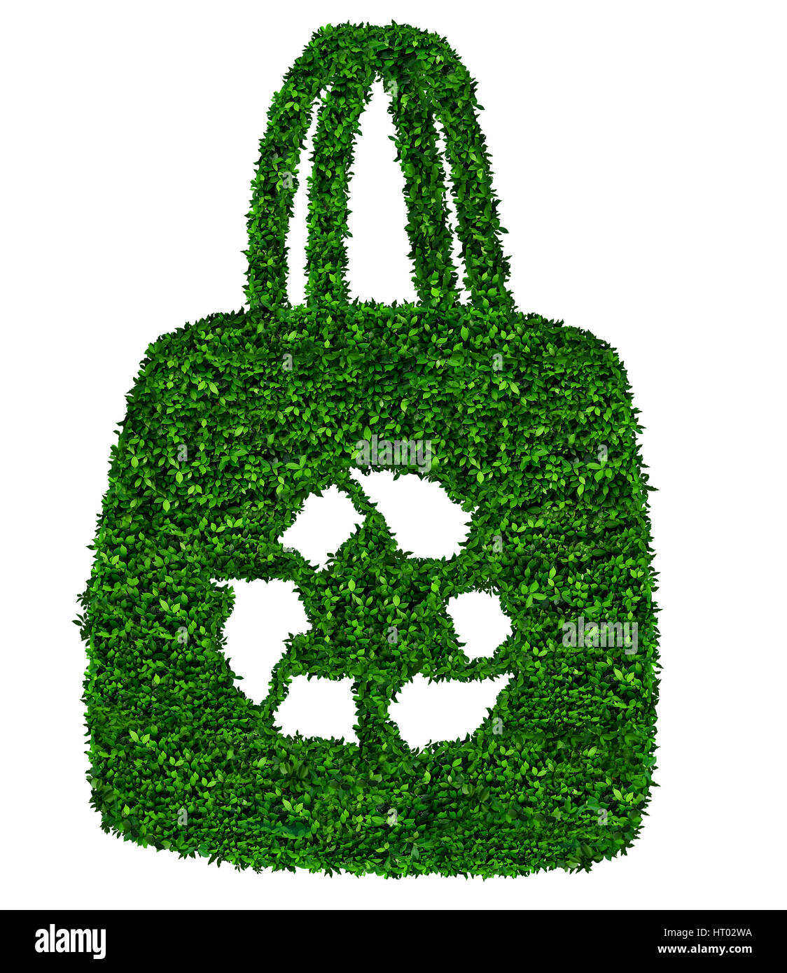Green recycle Sign made from grass isolated on white Stock Photo - Alamy