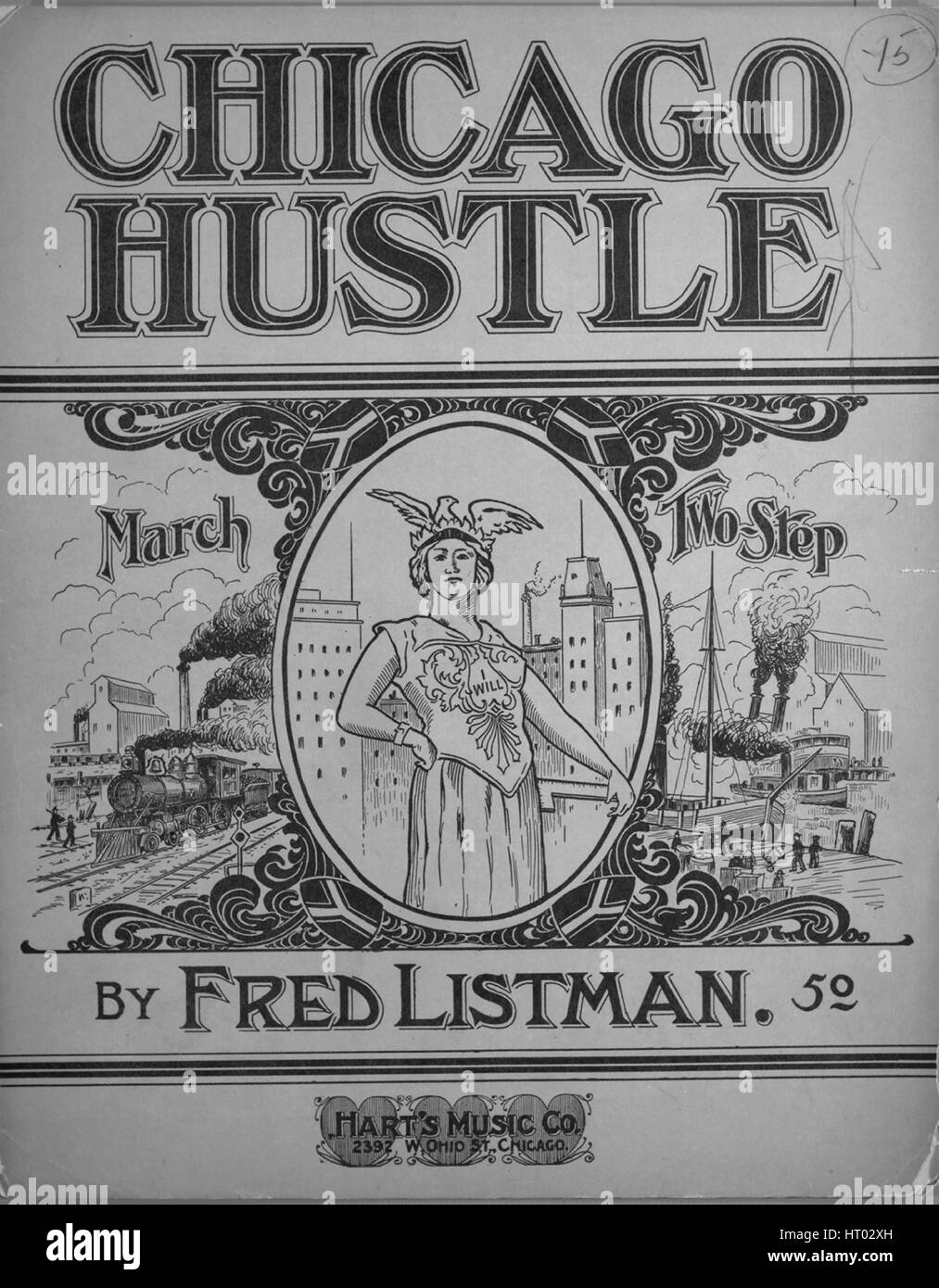Sheet music cover image of the song 'Chicago Hustle March Two-Step ...