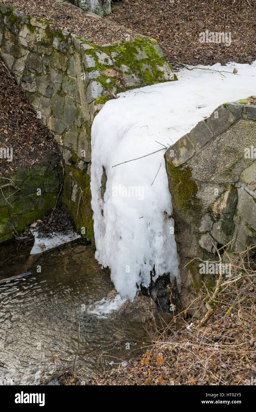 Frozen stream in the Vienna wood, District 19. Vienna, Austria Stock ...