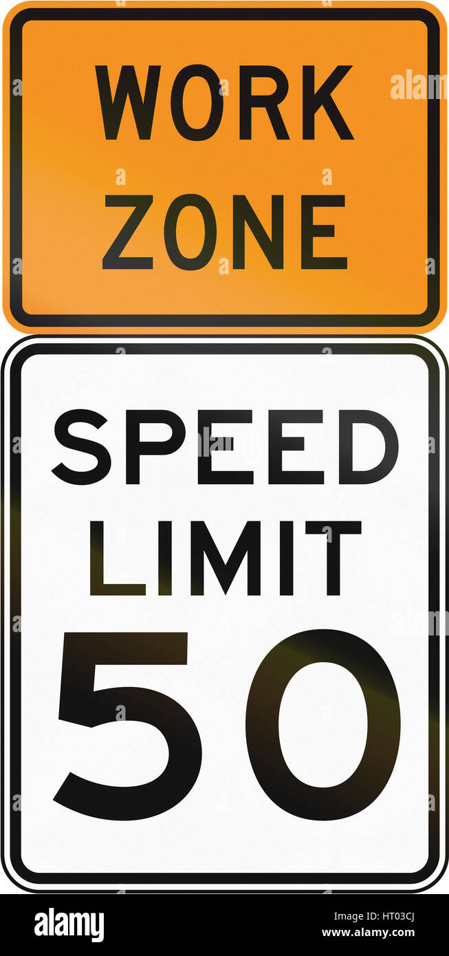 United States MUTCD regulatory road sign assembly Stock Photo - Alamy