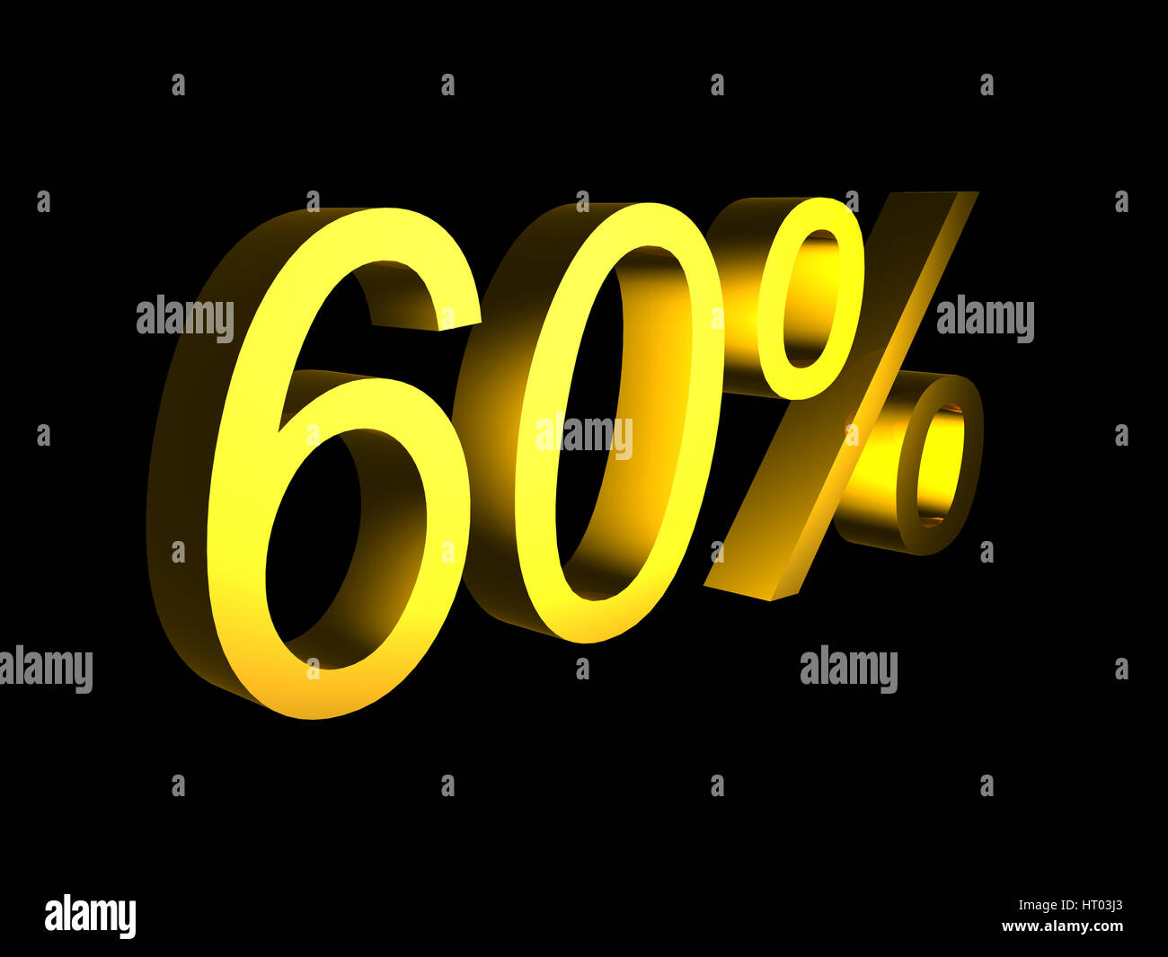 3d number 60 gold hi-res stock photography and images - Alamy