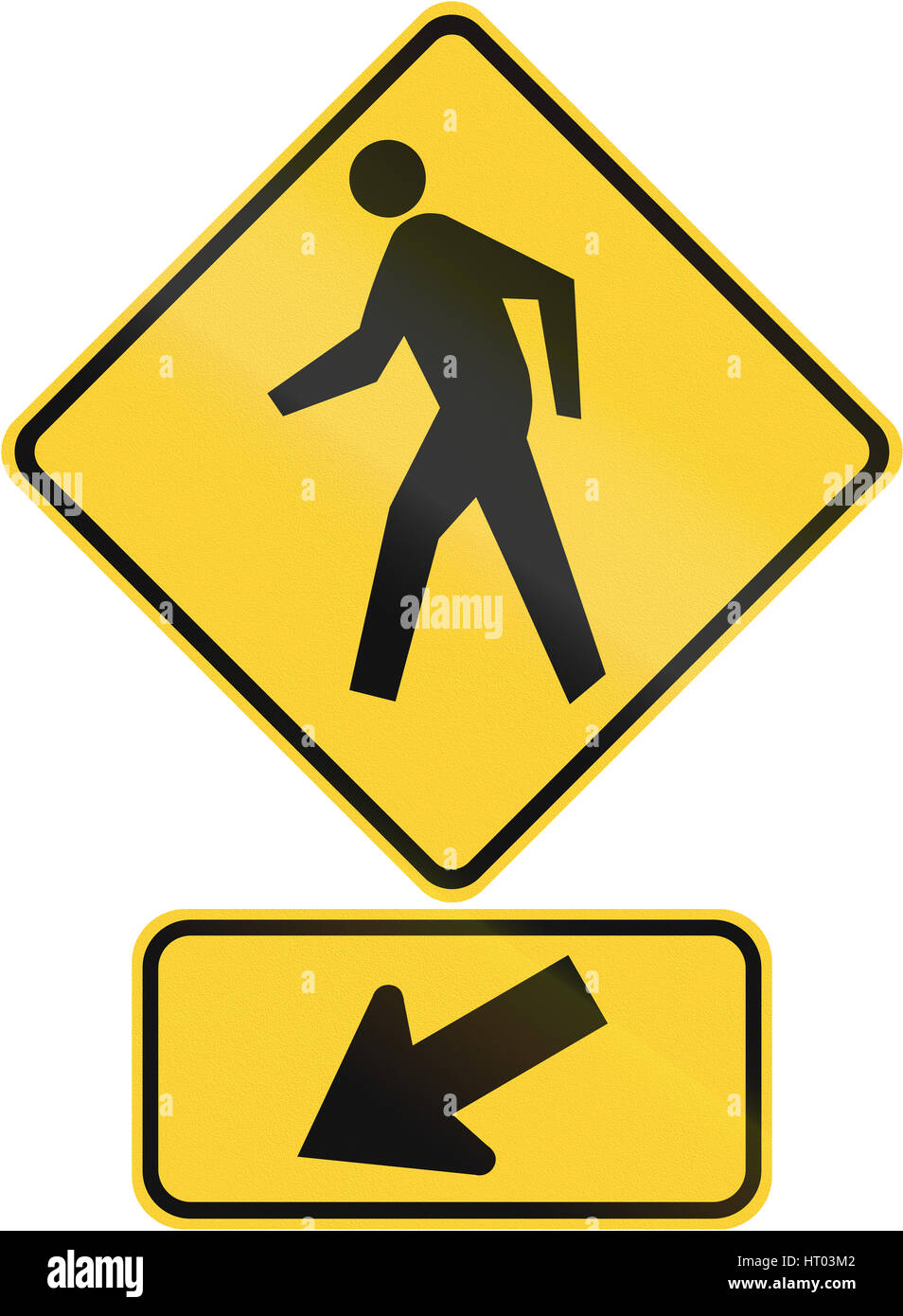 United States MUTCD road warning sign assembly Stock Photo - Alamy